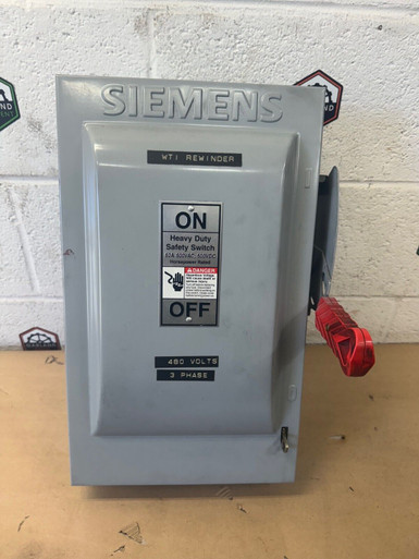 Siemens Hf362 Heavy Duty Safety Switch, 60 Amps, 600 Volts - Industrial ...