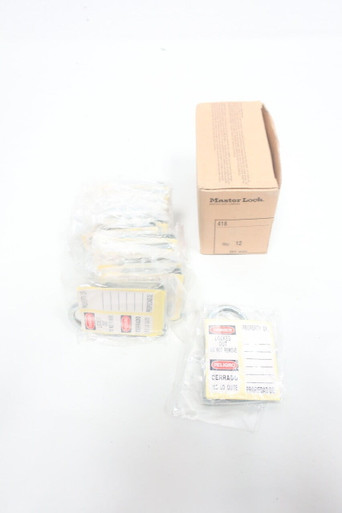 Box Of 12 Master Lock 418 Heavy Duty Lockout Hasp - Industrial Lynx