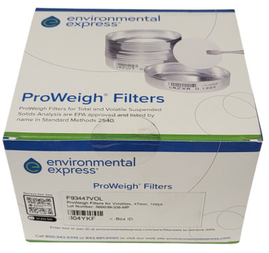 (100 Pk Box) Environmental Express F93447Vol Proweigh Filters For ...