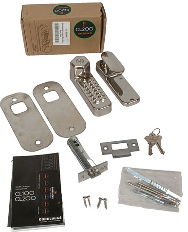Codelocks Cl250K-Ss Mechanical Tubular Latch W/ Key Override ...