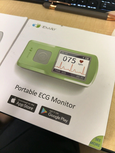 Emay Wireless Ecg/Ekg Monitoring Portable To Record Rhythm & Heart Rate ...