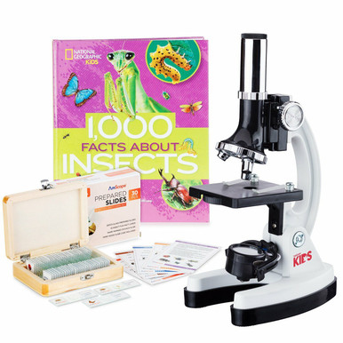 Amscope 120X1200X 52Pc Beginner Microscope Stem Kit W/ Deluxe Insect ...