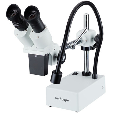 Amscope 20X Widefield Stereo Microscope W Boom Arm Stand & Led Incident ...