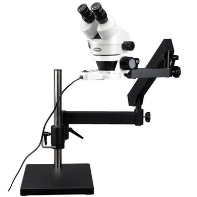 Amscope 3.5X90X Articulating Stand Zoom Microscope With Base Plate ...