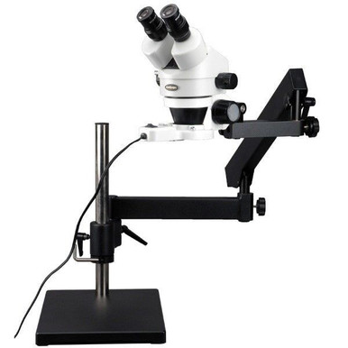 Amscope 3.590X Articulating Stand Zoom Microscope 144Led Ring Light ...