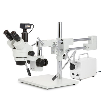 3.5X90X SimulFocal Stereo Zoom Microscope +10Mp Camera Usb3+Dual Fiber ...
