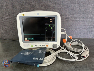 Ge Dash 4000 Patient Monitor W/ Printer & Masimo Spo2 Ecg Cables Nibp ...