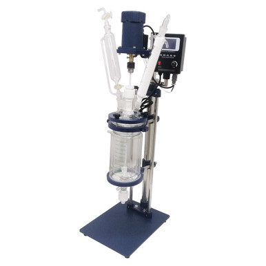 110V 2L Chemical Lab Jacketed Glass Reactor Vessel Customizable ...