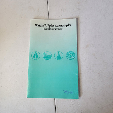 Waters 717Plus Autosampler Quick Reference Card - Industrial Lynx