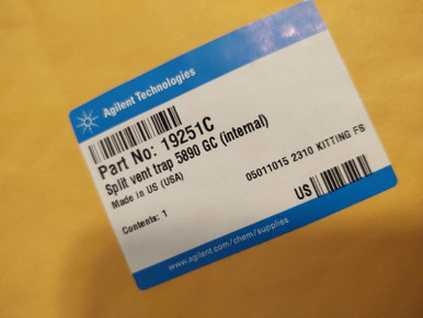 Agilent 19251C Split Vent Trap Hp 5890 Gc (Internal) - Industrial Lynx