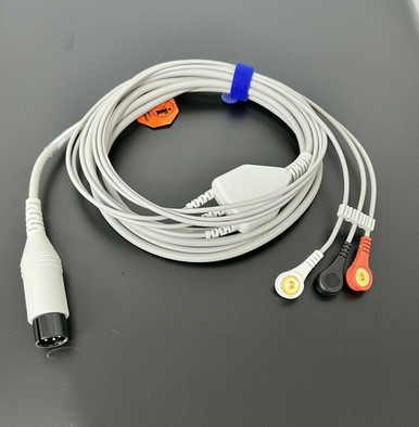 Datascope Passport 2 Ecg Cable 6 Pin 3 Leads Snap - Industrial Lynx
