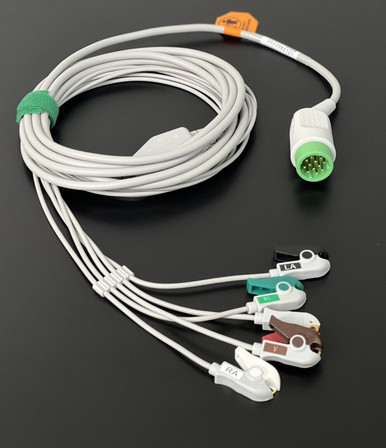 Physio Control Lifepak 12/15/20 Ecg Cable 5 Lead Grabbers - Industrial Lynx