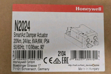 Honeywell N2024 Flap Actuator 20/34Nm Smartact + Sw2 Auxiliary Switch ...