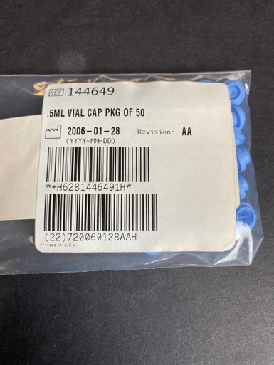 Sciex Universal Vial Cap For 0.5 Ml Vials Total Of 100 Vial Caps ...