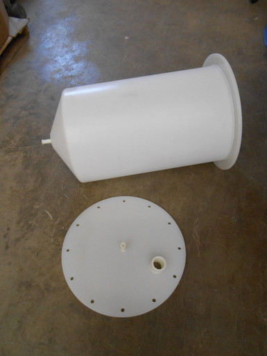 30 Gallon Conical Bottom Process Vessel / Laboratory Tank, No Stand ...