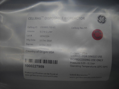 Cellbag Disposable Bioreactor Cellbag Id Cb0002L722-01 - Industrial Lynx
