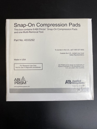 Applied Biosystems Optical Film Compression Pad Plus Tool Total Of 9 ...
