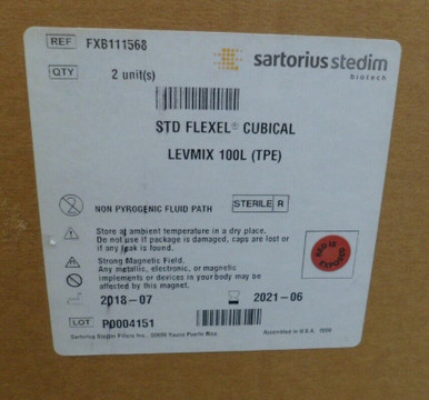 Sartorius Stedim Fxb111568 Std Flexel Cubicl Levmix 100L (Tpe) Sterile ...