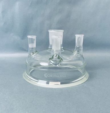 Chemglass Reaction Vessel Lid 5 Neck 45/50 Centered Neck 200 Mm Schott ...