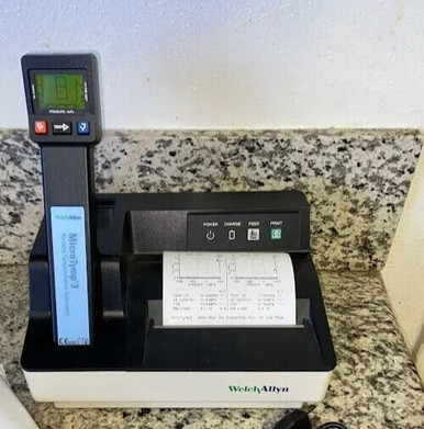 Welch Allyn 23650 Microtymp 3 Tympanogram Tympanometer W/ Printer ...