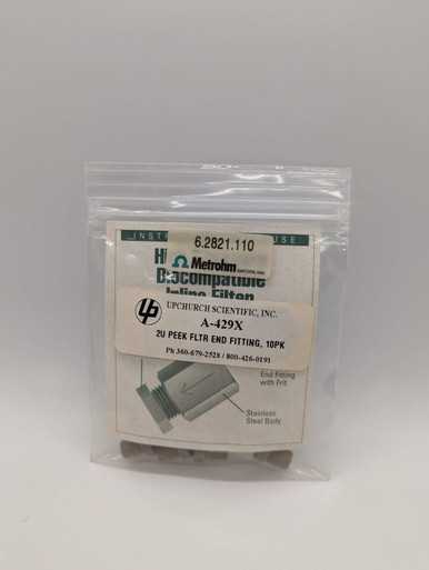 Metrohm 6.2821.110 2U Peek Filter End Fitting A-429X Particulate Sku H ...