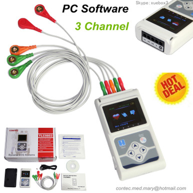 Holter S 3 Channel Ecg/Ekg Monitor System Contec Tlc9803 Usb Software ...