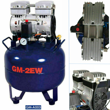 110V 850W Portable Dental Medical Air Compressor Oil Tank Noiseless ...