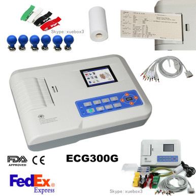 Ecg300G Digital 3 Channel 12 Lead Ecg/Ekg Machine +Software ...