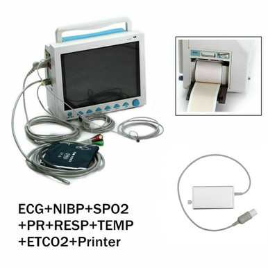 Co2 Icu Patient Monitor Vital Signs Monitor 6 Parameters With Printer ...