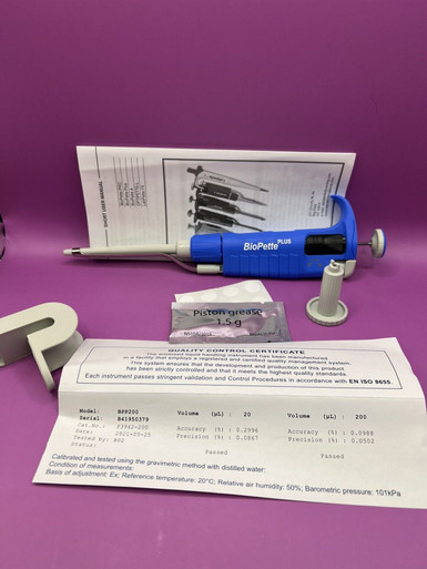 P3942-200 Labnet Biopette Plus Pipette Autoclaveable Pipettor 20-200 ...