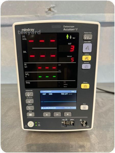 Mindray Datascope Accutorr V 0998-00-2000-833A Vital Signs Monitor ...