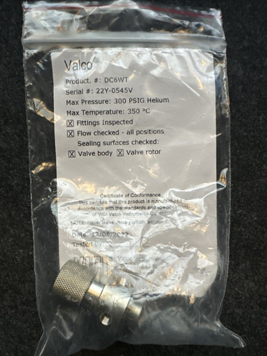 Vici Valco Dc6Wt Replacement 6 Port Valve - Industrial Lynx