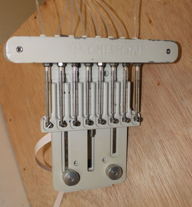 Gilson Motorized Syringe Pump W/8 Syringes For Nebula Liquid Handler ...