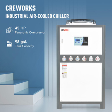 Creworks 45Hp 25 Ton Air-Cooled Water Chiller With 98 Gal Water Tank ...
