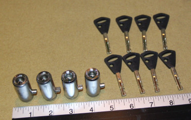 Abloy Plug Lock Cylinders, Qty. 4 W/ 8 Keys, - Industrial Lynx