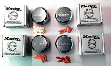 Master Lock Lot Of 4 6271Ka Hidden Shackle All Keyed Alike Reinforced ...