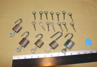 5 X Abloy Mini Padlocks With 19 Keys - Industrial Lynx
