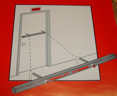 Exit Security Blockade Bar For 36" Outswing Door Forced Entry Deterrent ...
