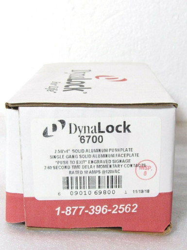 Dynalock 6700 "Push To Exit" Pushplate - Industrial Lynx
