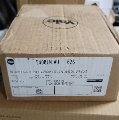 Yale Au5408Ln-626 Lc Classroom Function Less Cylinder - Industrial Lynx