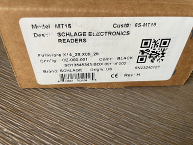 Schlage Mt15 Multi-Technology Reader - Black - Industrial Lynx