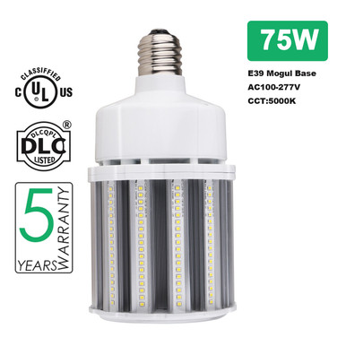 75W Led Corn Cob Bulb E39 Replace 300W Mh Basketball Parking Lot Light 5000K Ul - Industrial Lynx