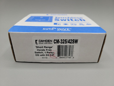 Camden Door Controls Sure Wave Touchless Switch Short Range Cm-325/42Sw ...