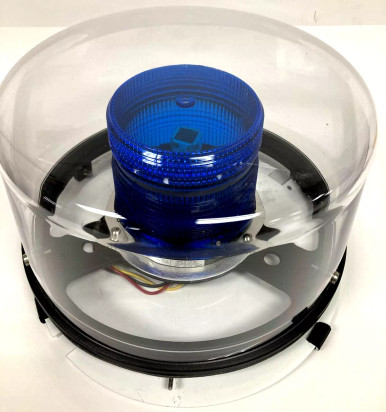Tomar 801BL-LED-HP Blue Strobe Beacon w/ 12" Clear Enclosure 12v - 24v ...
