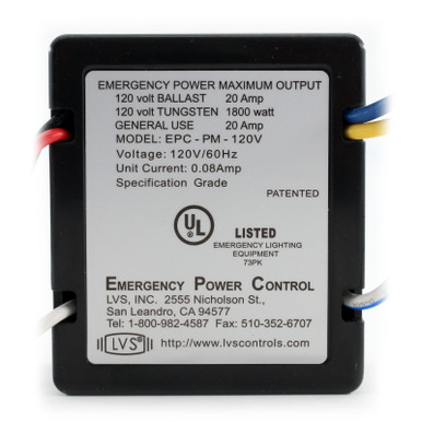 Lvs Controls Epc-Pm-120V Emergency Power Control, 120V, 20A ...