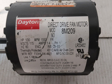 Dayton 8M209 Direct Drive Fan Motor - Industrial Lynx