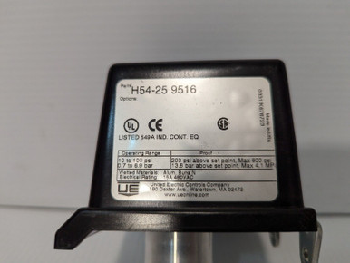 United Electric H54-25 9516 Pressure Switch, 10-100Psi, 600 Psi Max ...