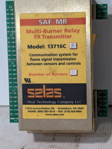 Selas 13716C Multi-Burner Relay Fr Transmitter, 8 Burners ...
