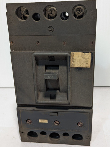 Westinghouse Ja3100Sw Molded Case Circuit Breaker, 100A, 600Vac ...