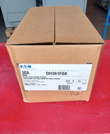 Eaton Heavy Duty Safety Switch Dh361Fgk 30 Amp 600 Vac 20 Hp 3-Pole ...